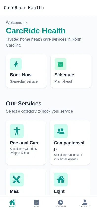 CareRide Health App