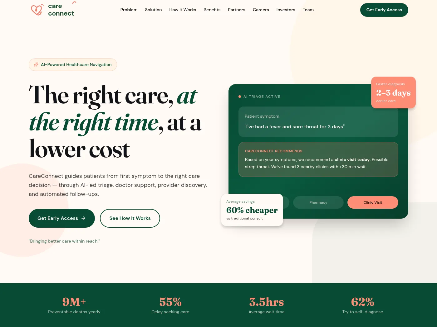 CareConnect Landing Page