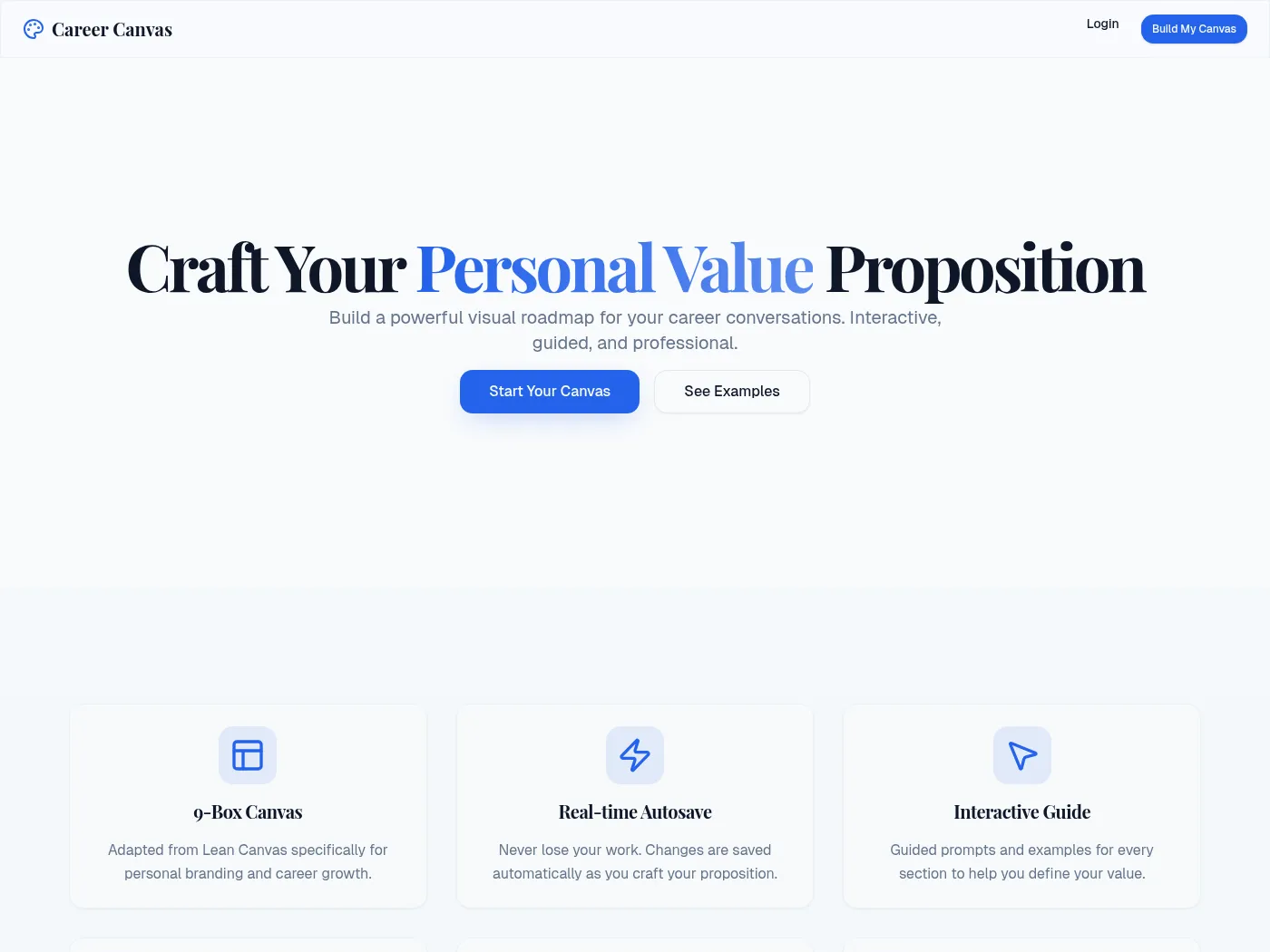 Career Canvas App