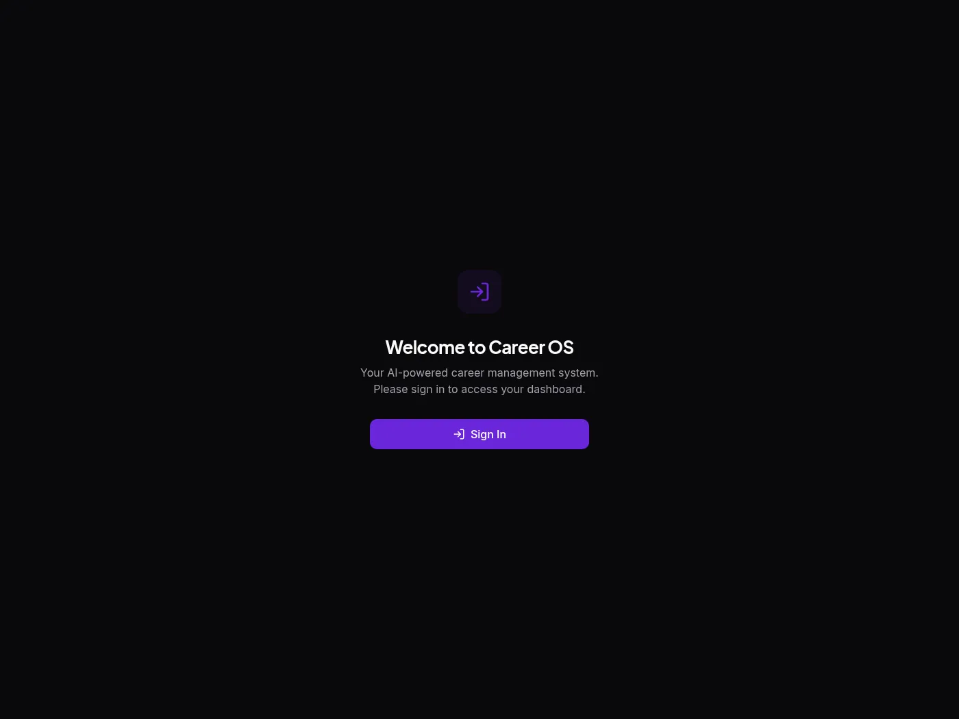 Career OS Dashboard