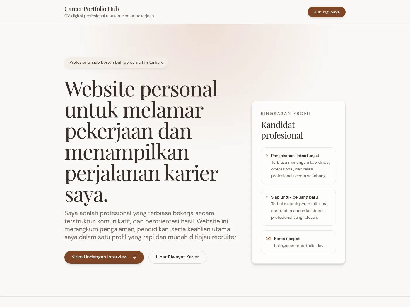 Tentang Saya & Portofolio
