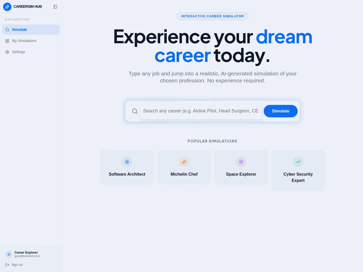 CareerSim Hub