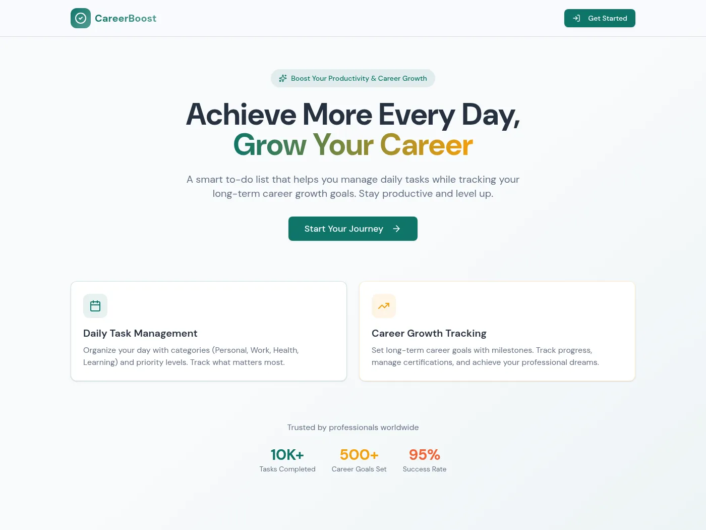CareerBoost To-Do App