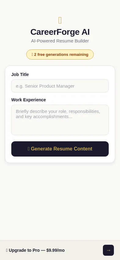 CareerForge AI