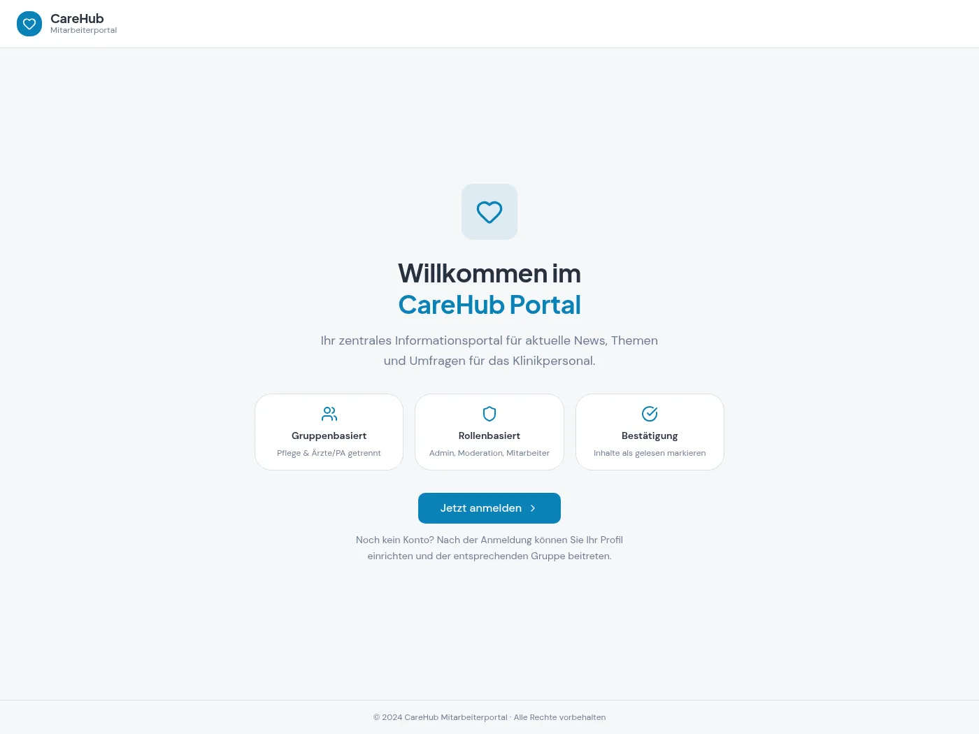 CareHub Mitarbeiterportal