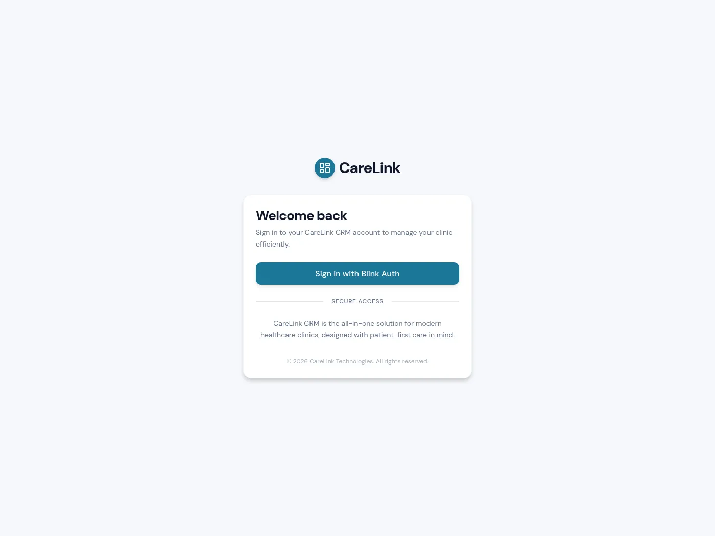 CareLink CRM Home