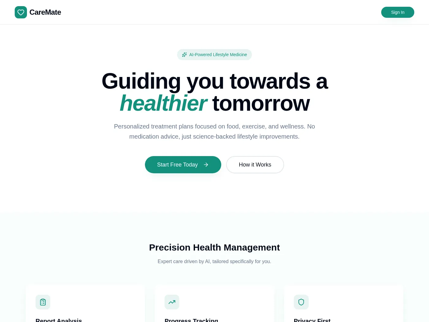 CareMate AI Health Planner