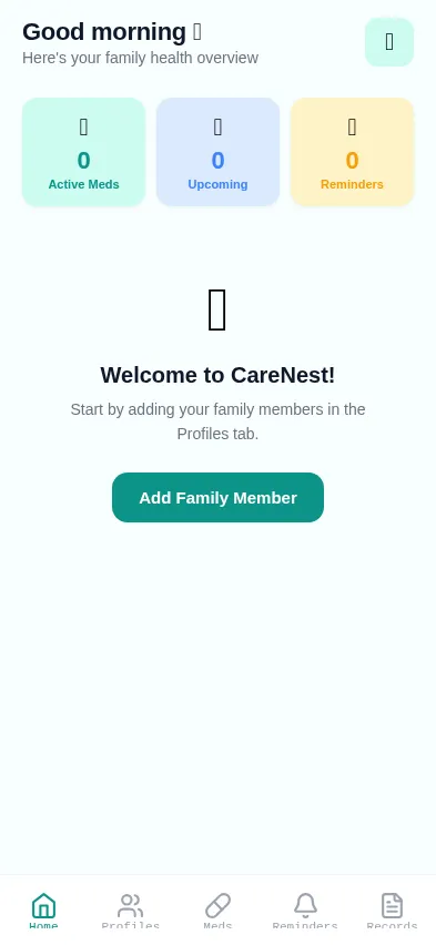 CareNest Family Health App