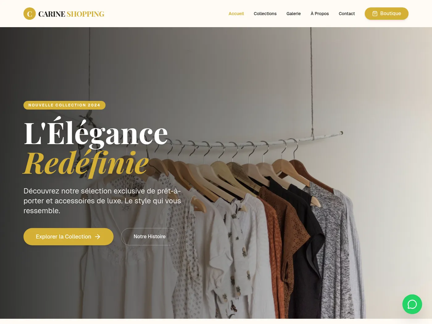 CARINE Shopping Boutique Site