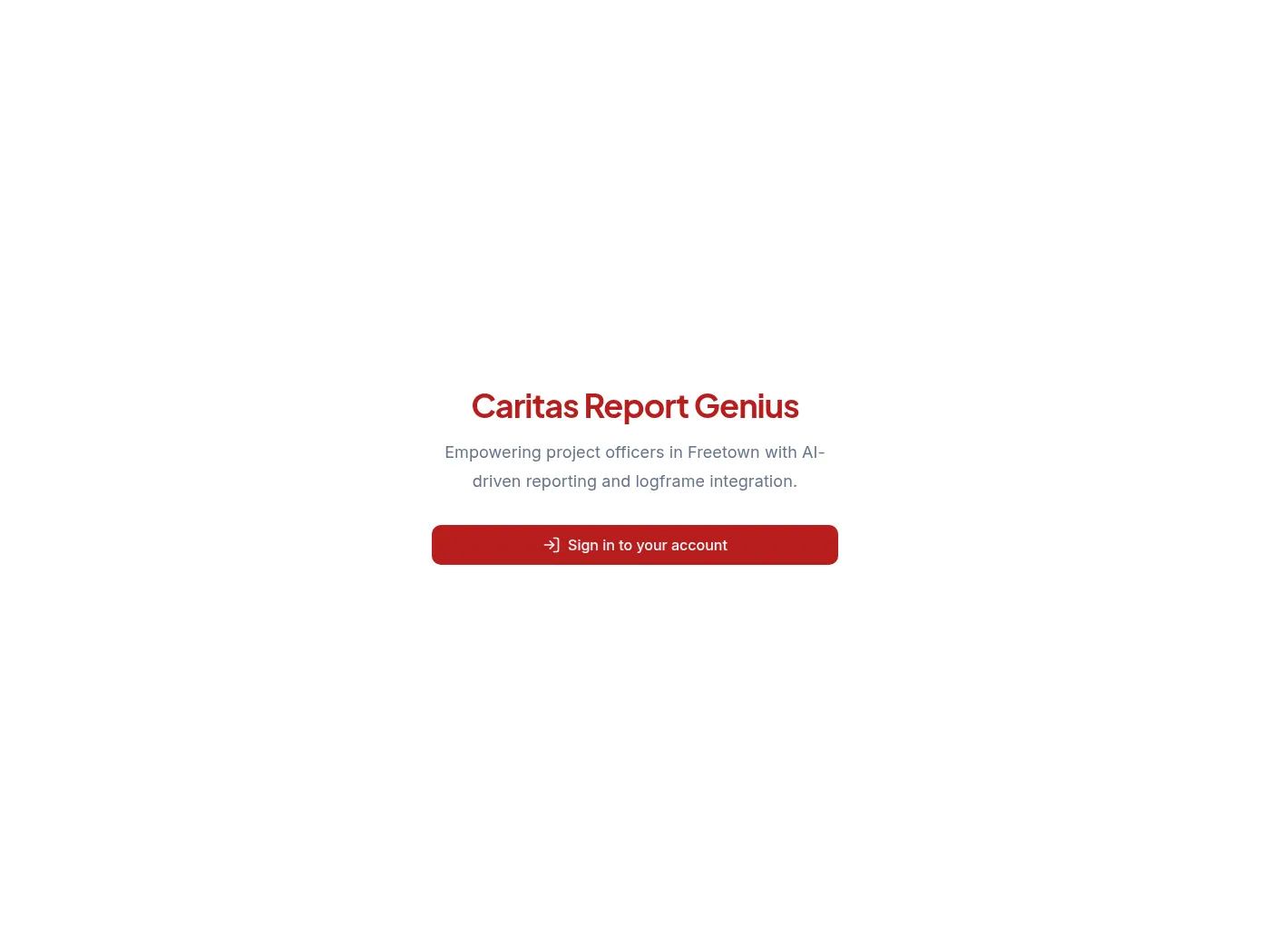 Caritas Report Genius