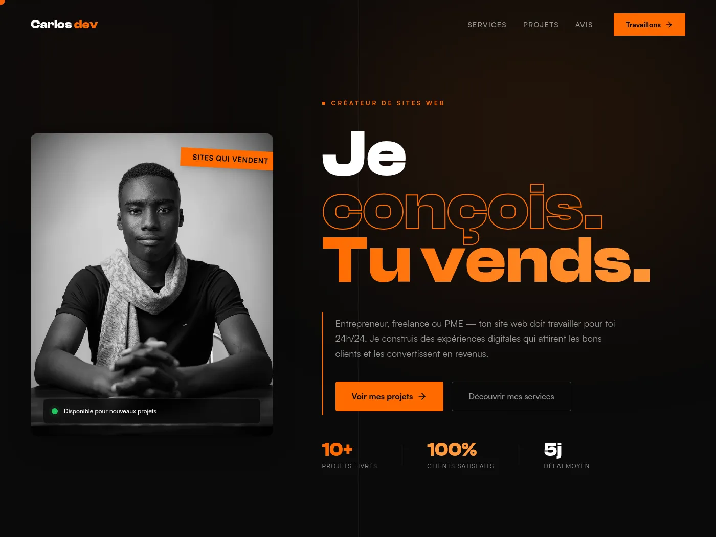 CarlosDev Premium One-Page