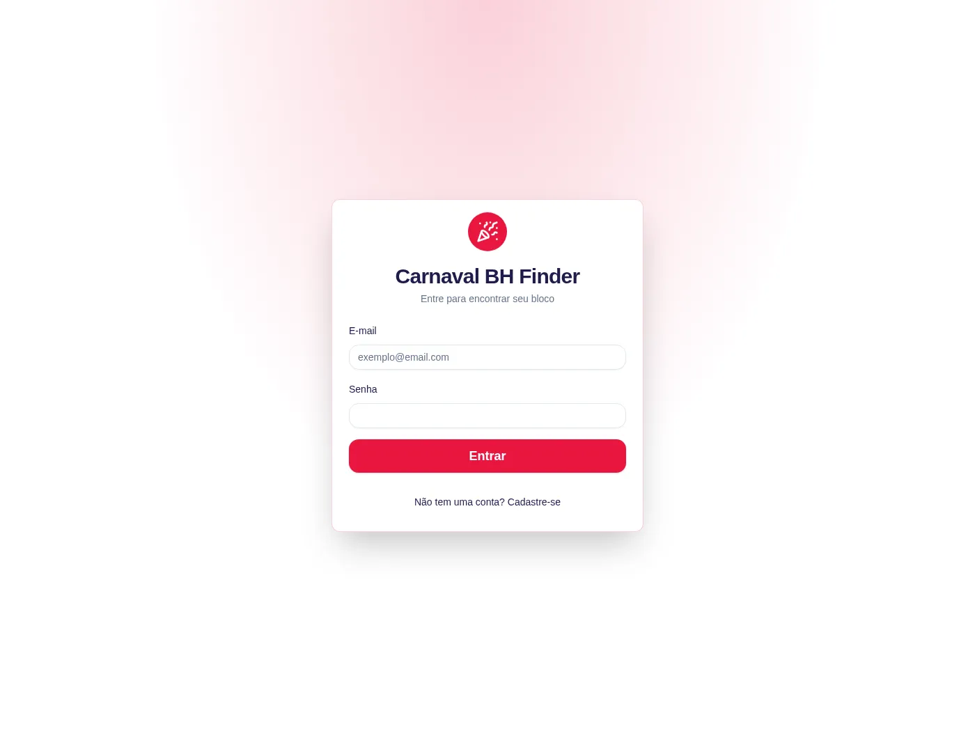 Carnaval BH Finder