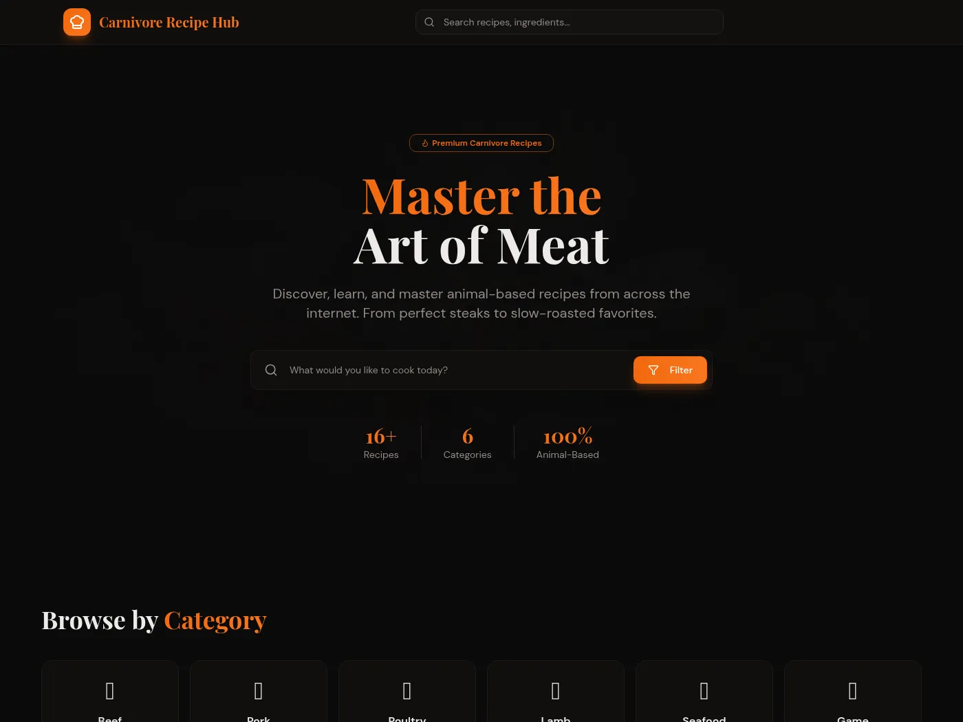 Carnivore Recipe Hub