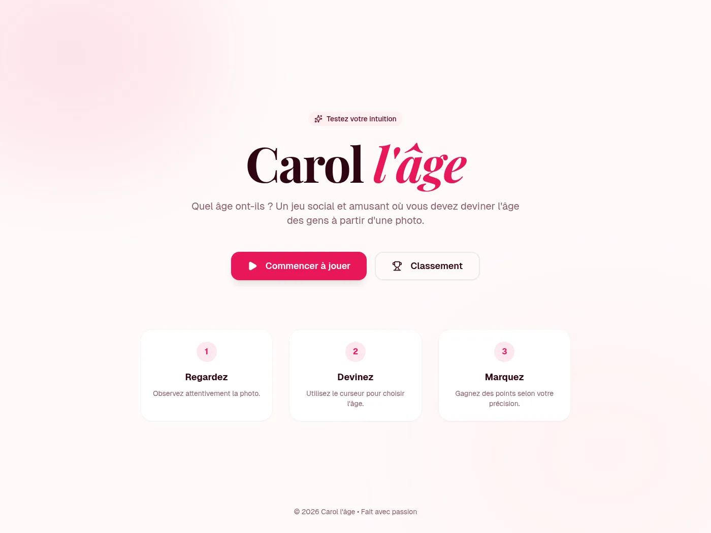 Carol Age Guessr