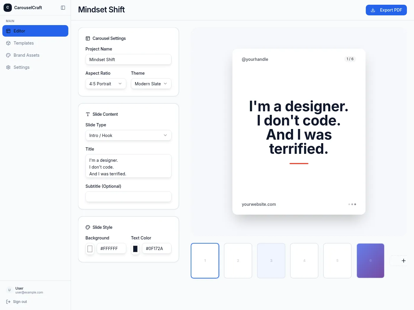 Carousel Post Builder
