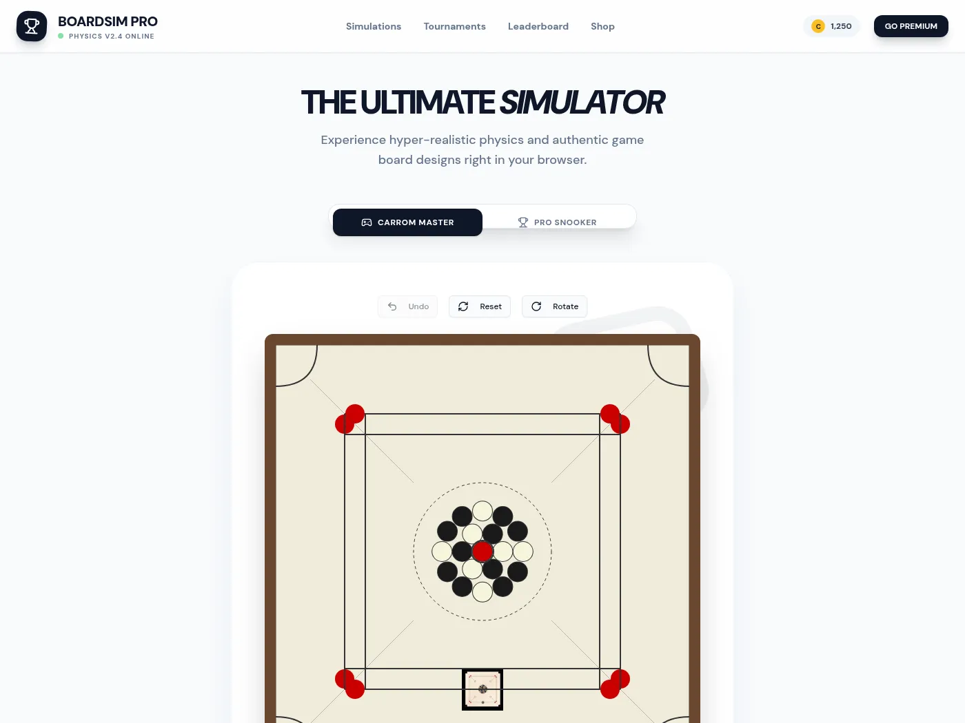 Carrom & Snooker Simulator
