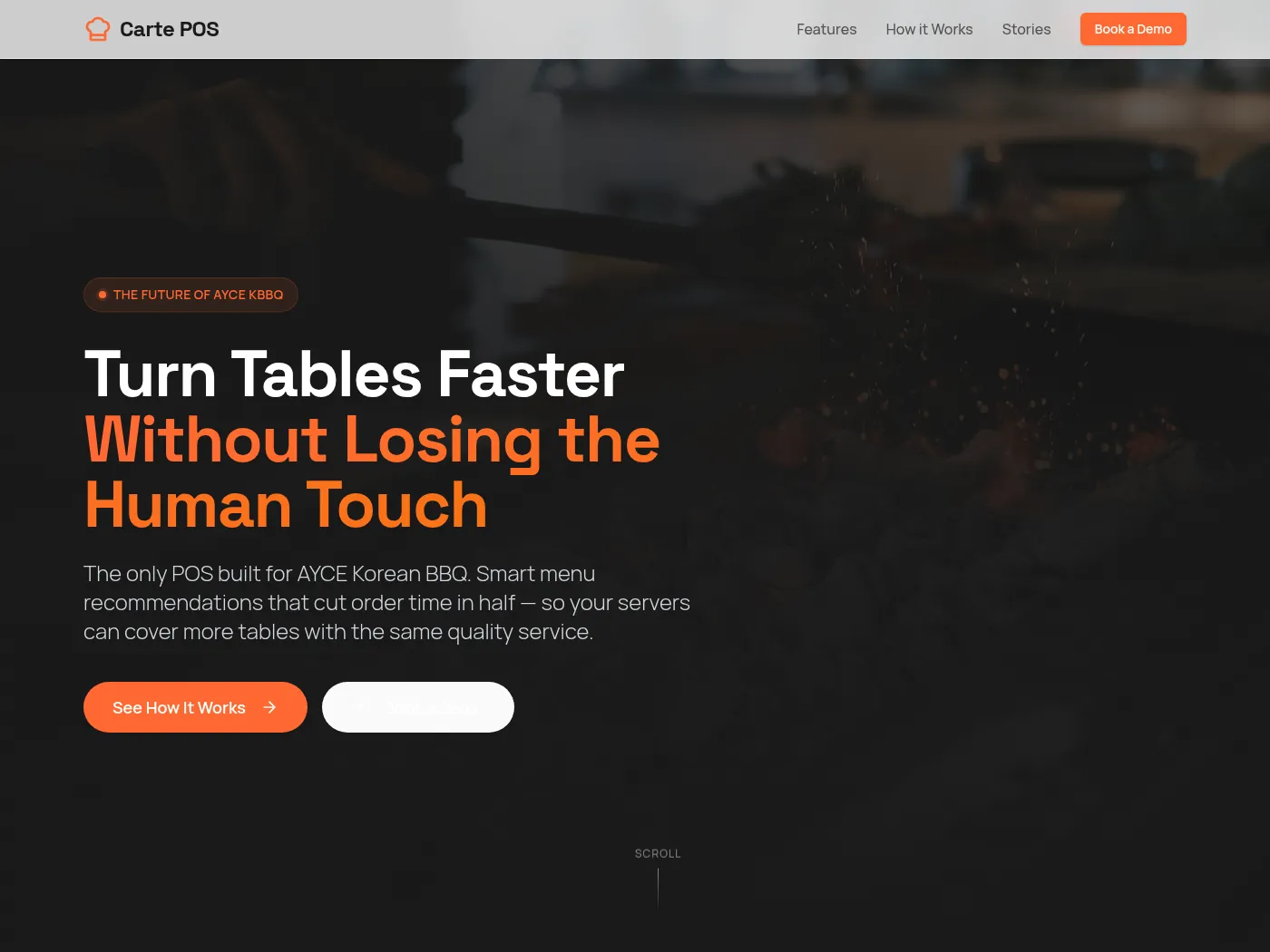 Carte POS Landing Page