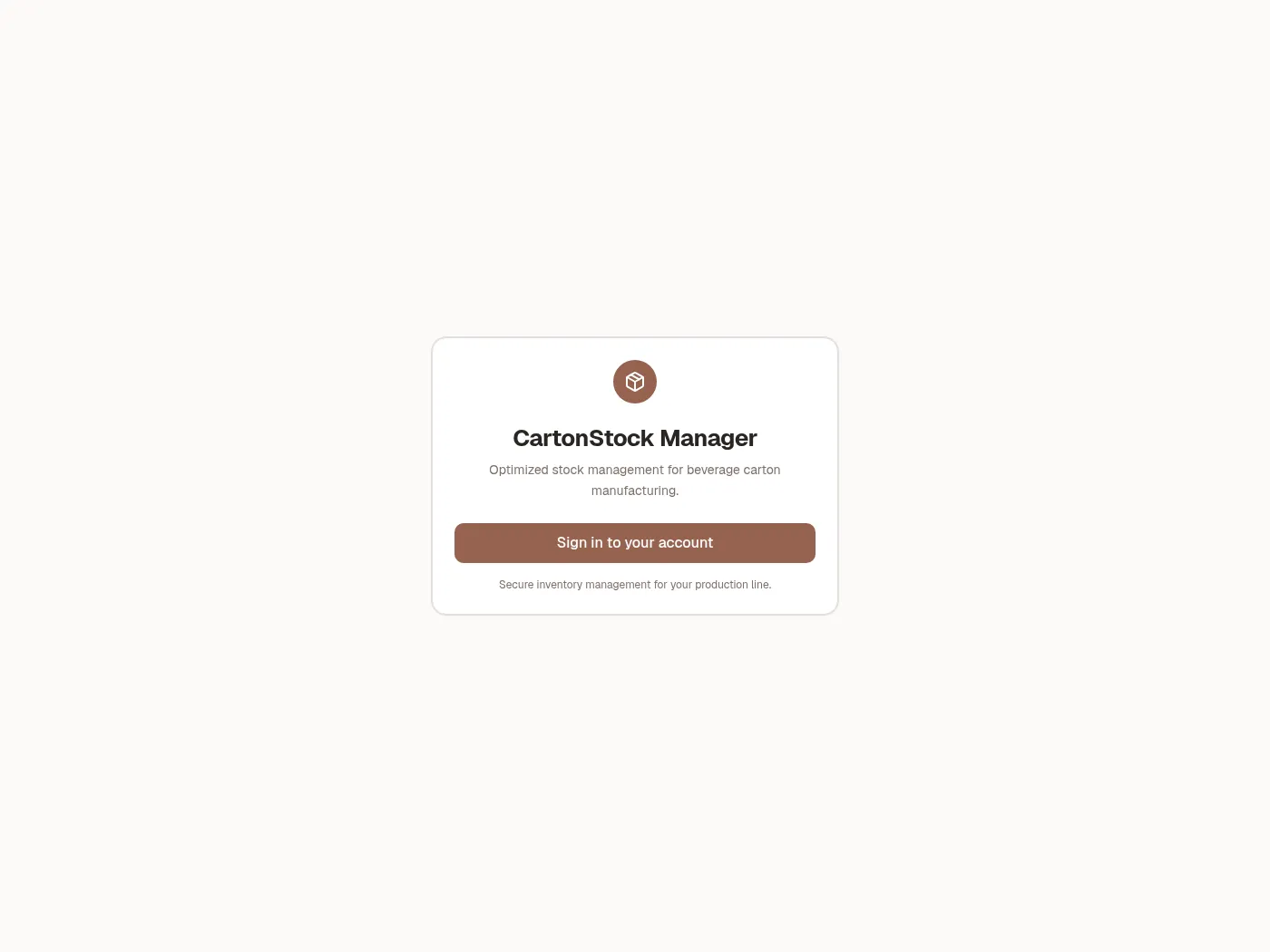 CartonStock Manager