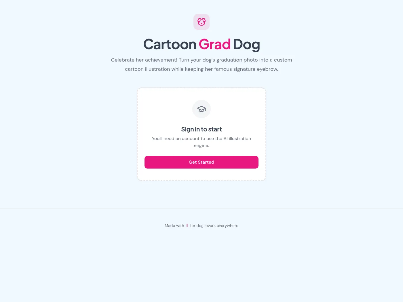 Cartoon Grad Dog