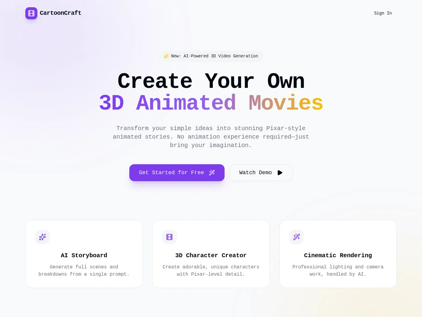 CartoonCraft AI Studio