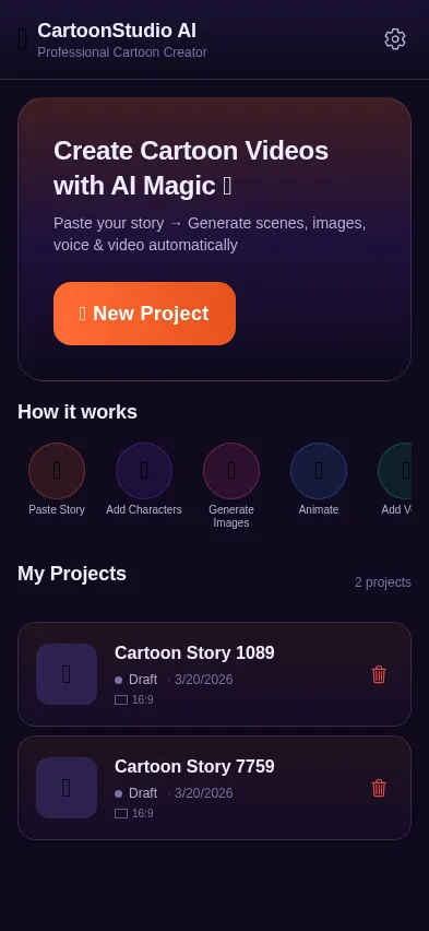 CartoonStudio AI Generator