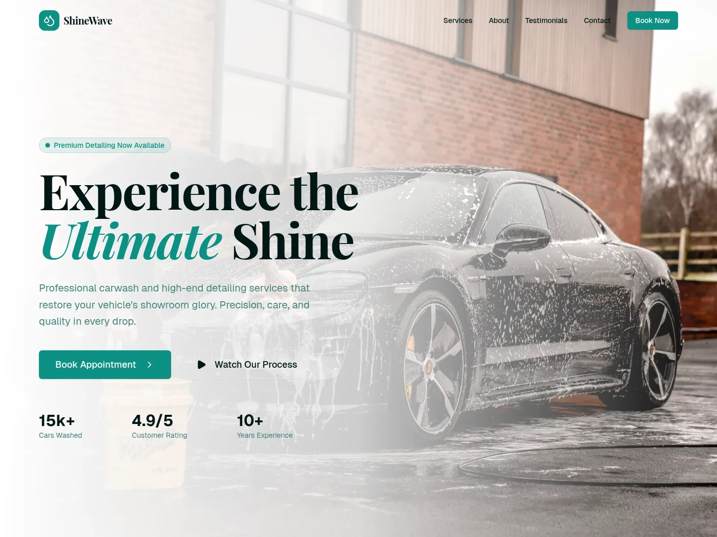 ShineWave Carwash Site