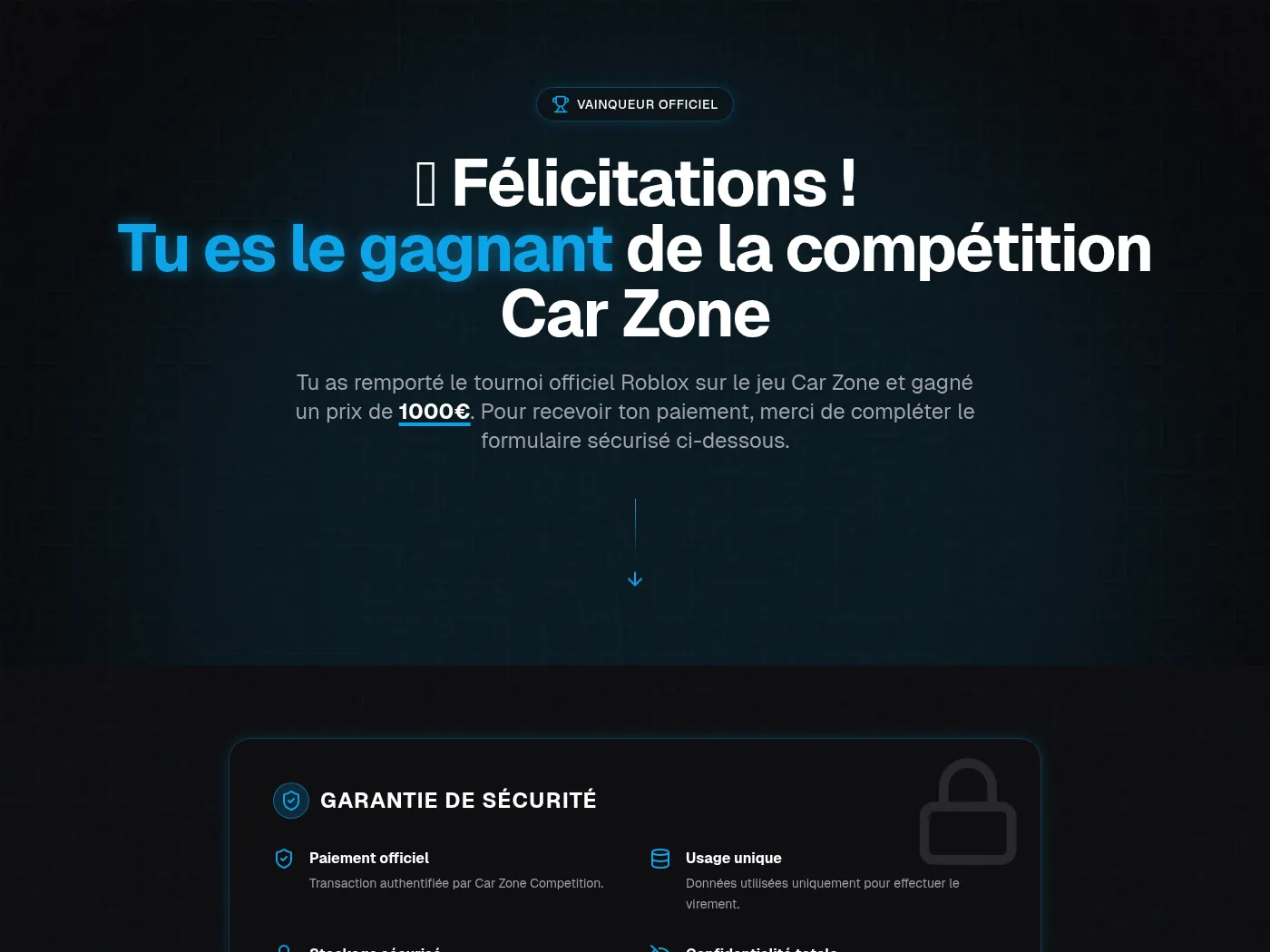 Car Zone Prize Portal