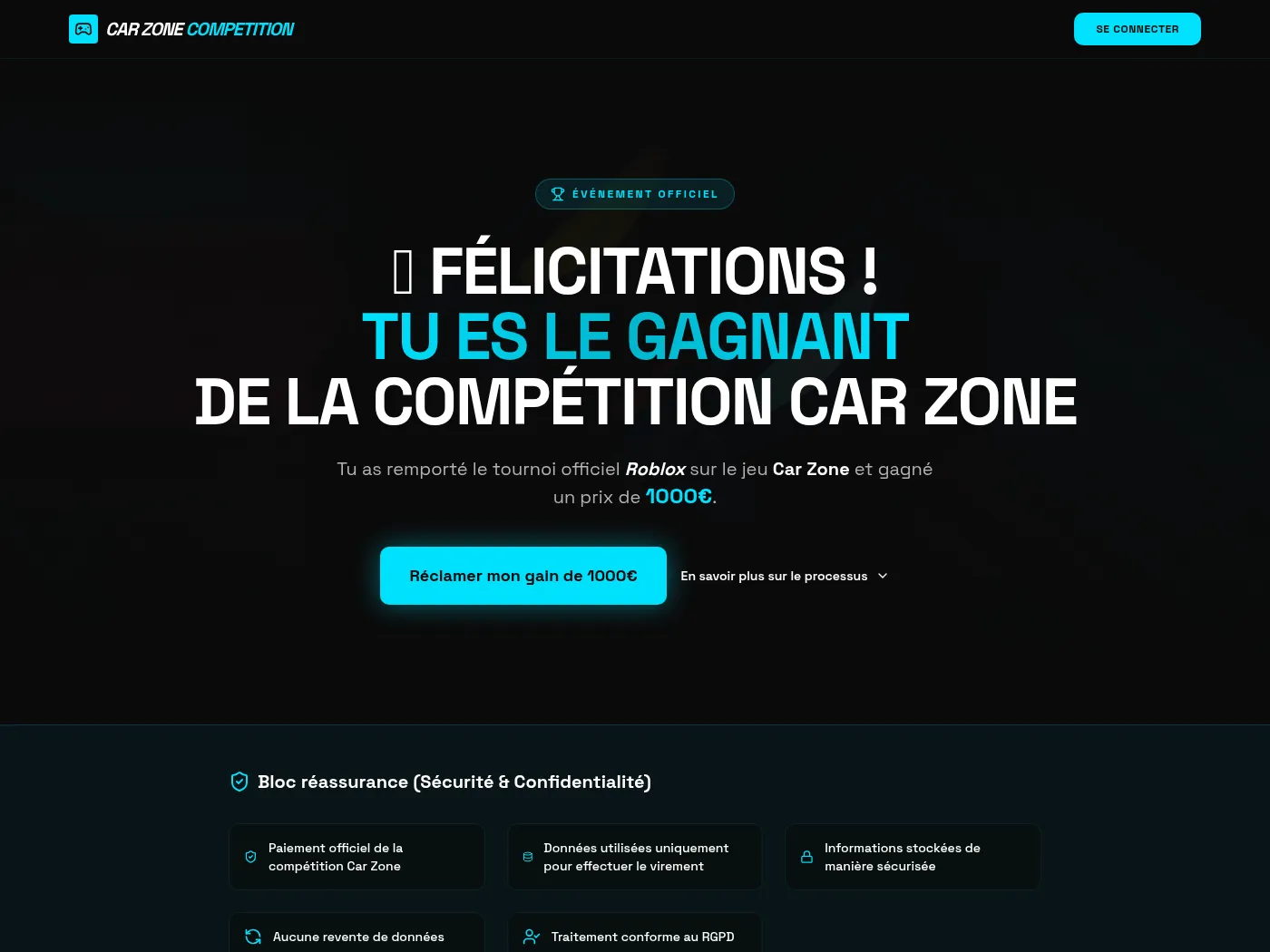 Car Zone Winner Portal