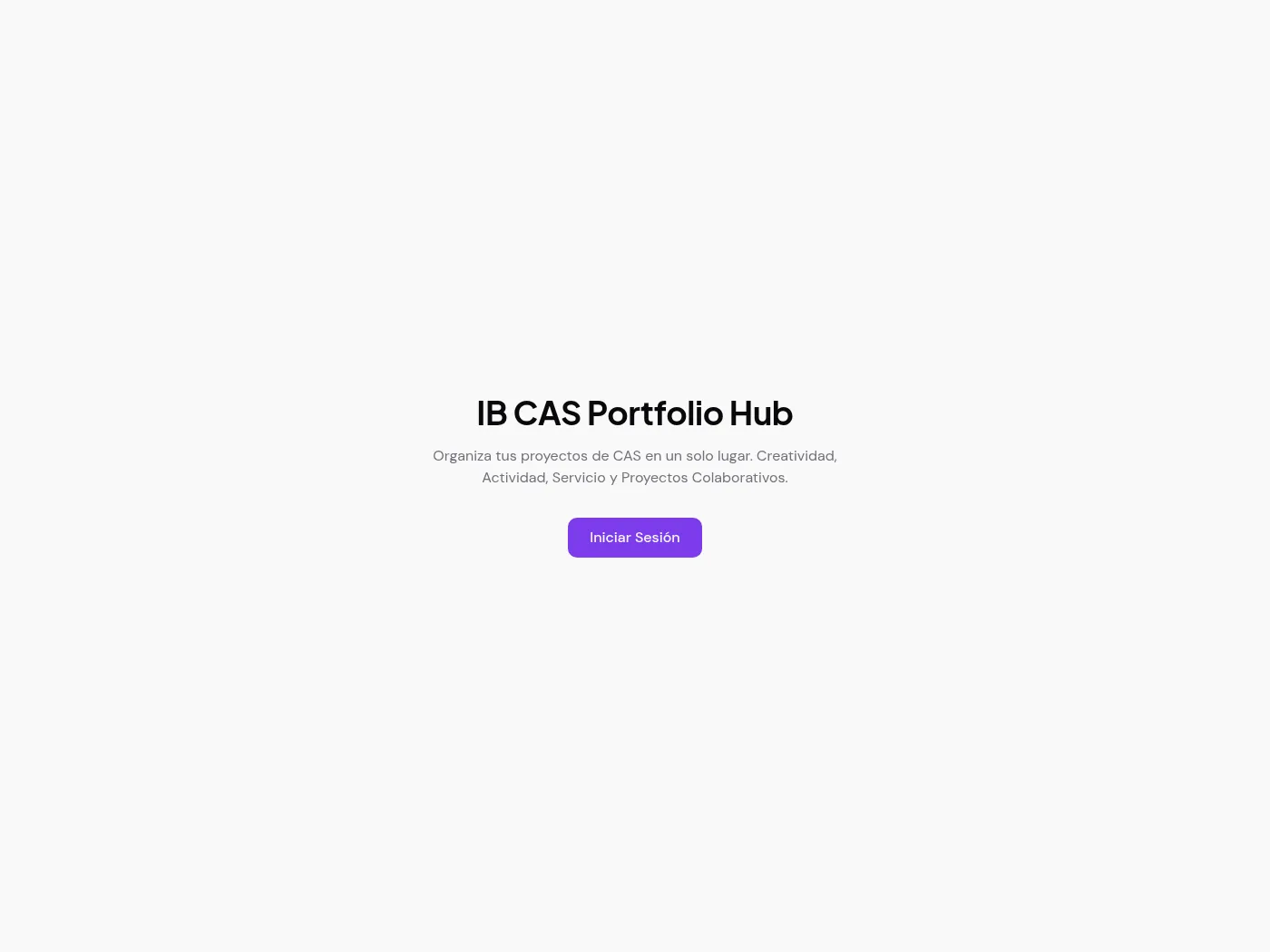 IB CAS Portfolio Hub