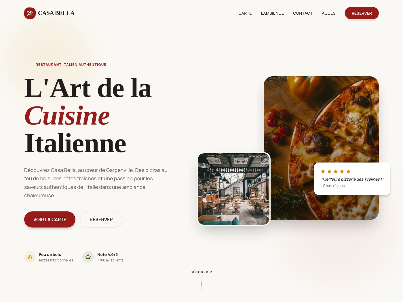 Casa Bella Restaurant Site