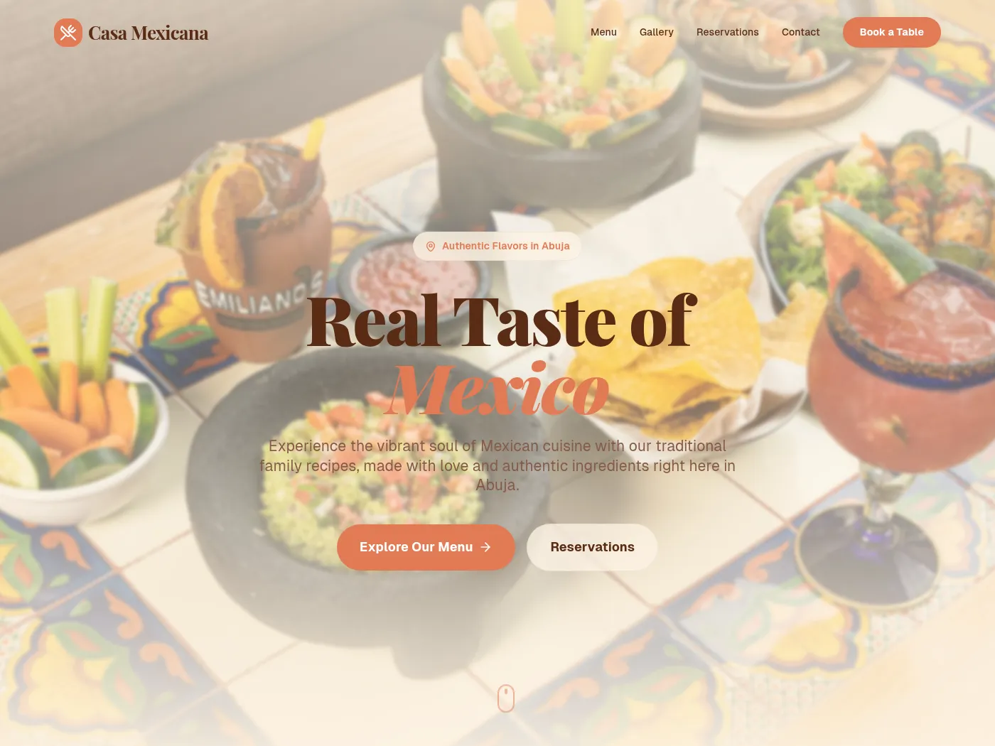 Casa Mexicana Landing