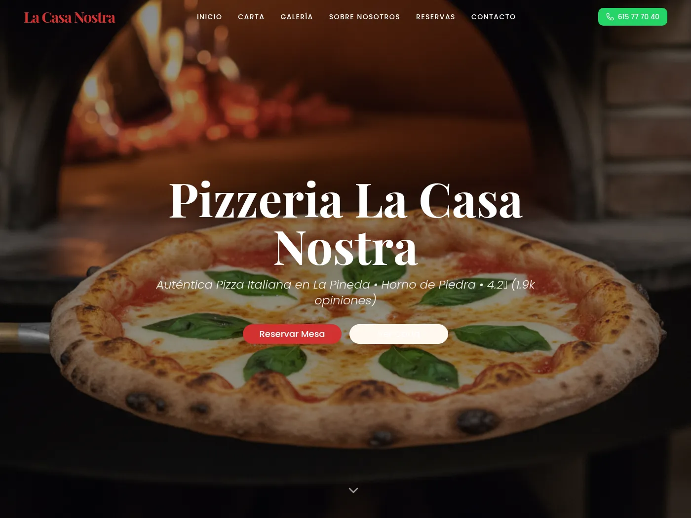 Casa Nostra Pizza Web