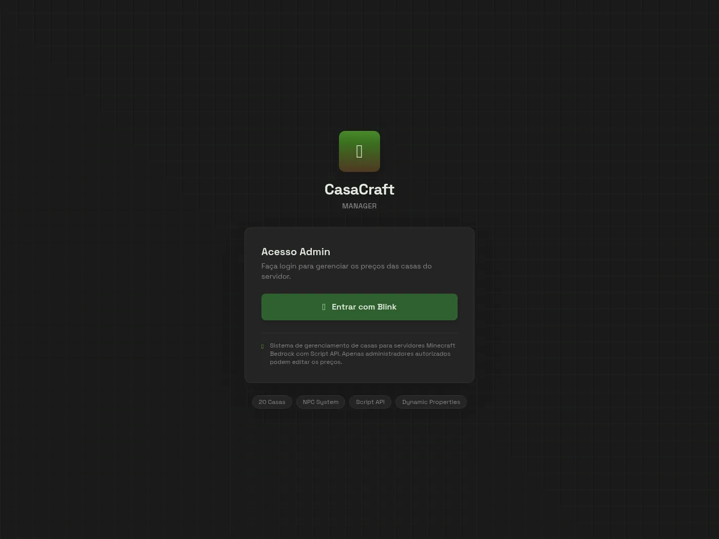CasaCraft Manager