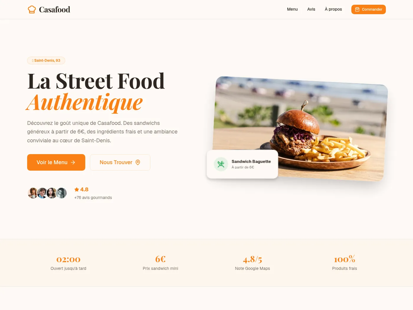 Casafood Restaurant Web