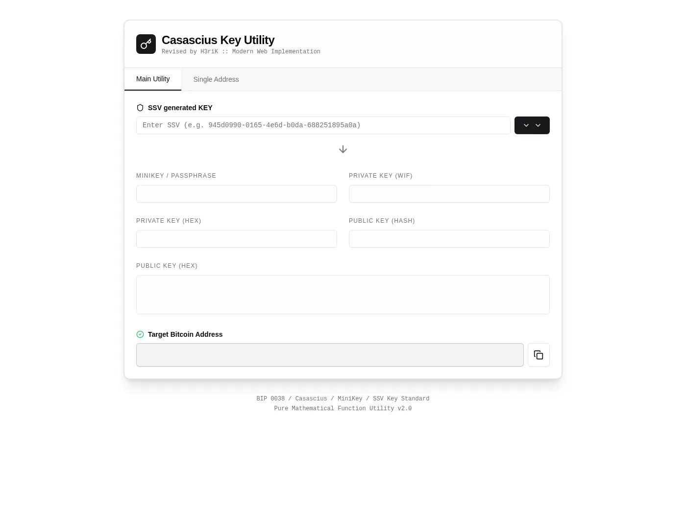 Casascius Key Utility