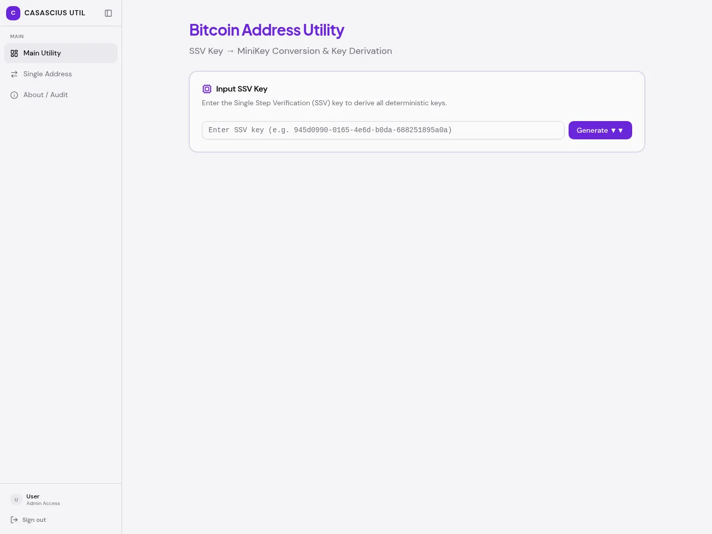 Casascius Key Utility