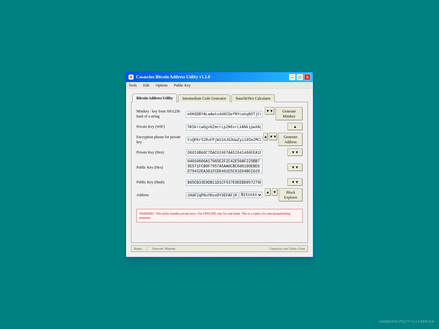 Casascius Utility Replica