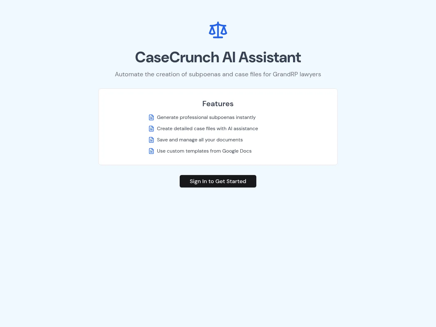 CaseCrunch AI Assistant