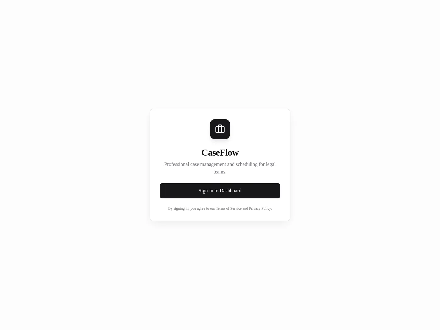 CaseFlow Scheduler