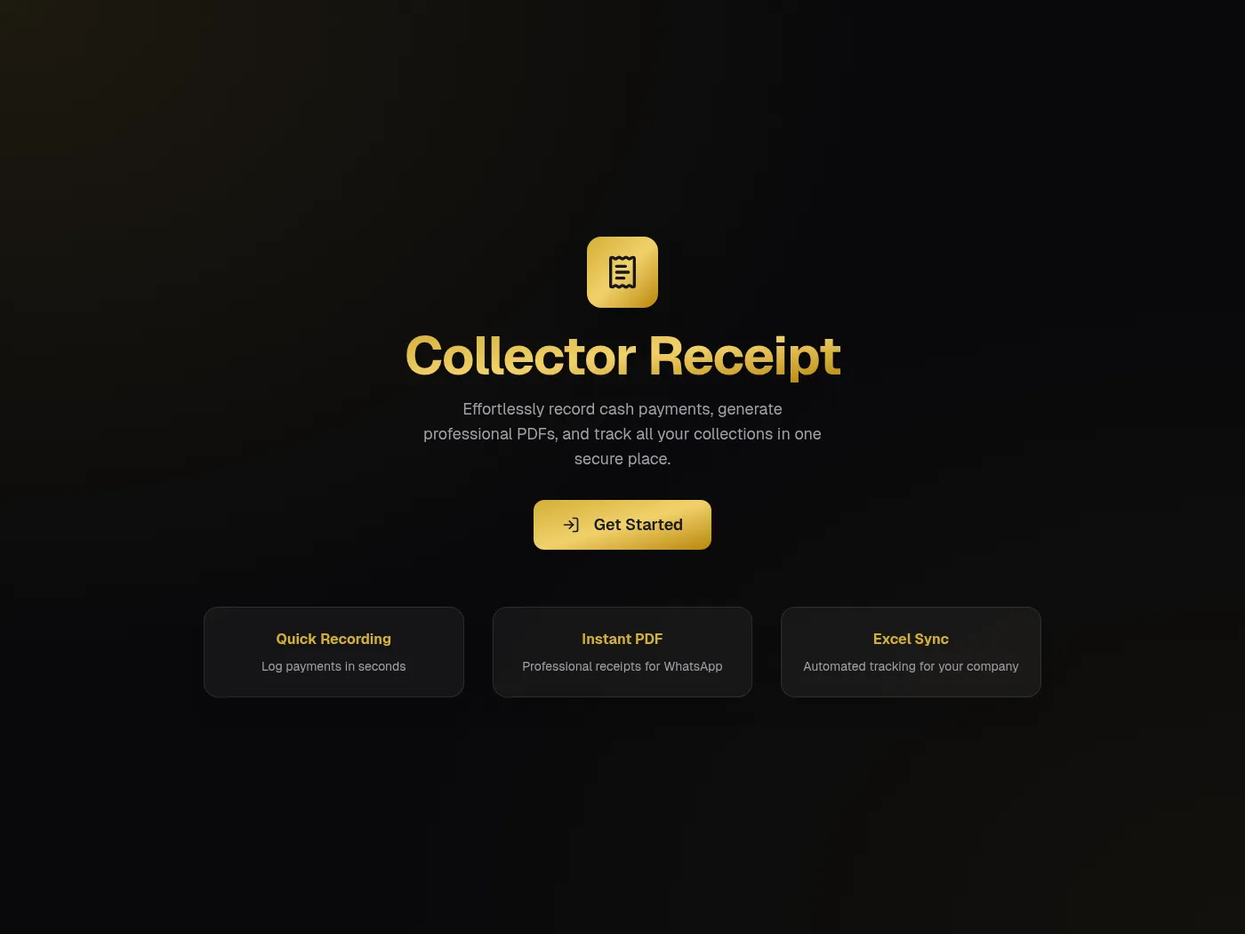 Collector Cash Receipt App