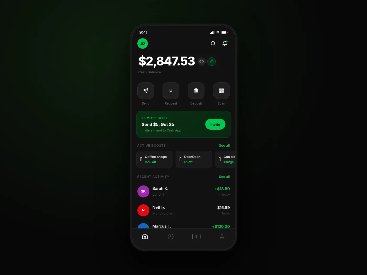 CashApp Balance Simulator