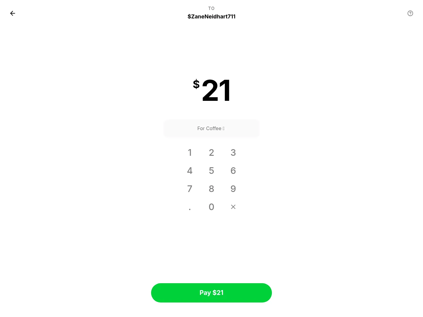 Zane Cash Payment