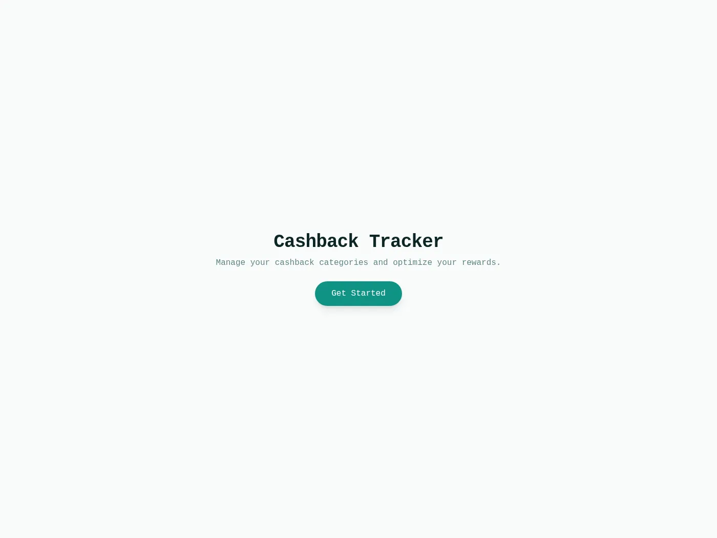 Cashback Category Tracker