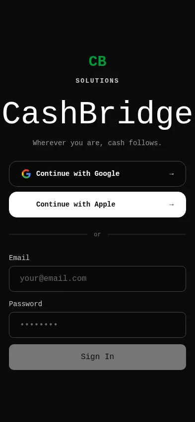 CashBridge Mobile App