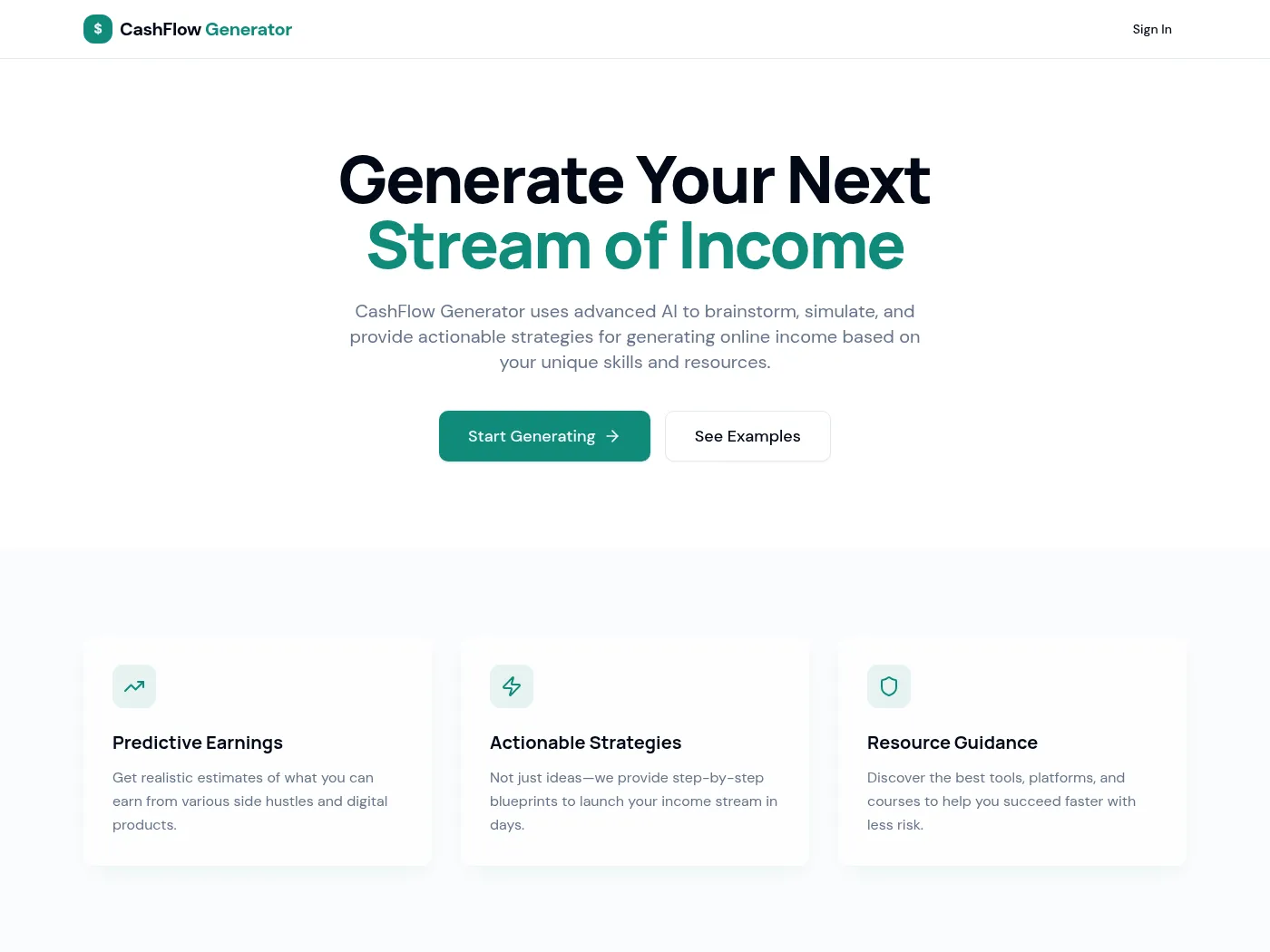 CashFlow Generator
