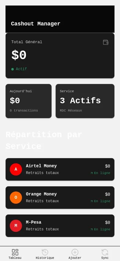 Cashout Manager Mobile
