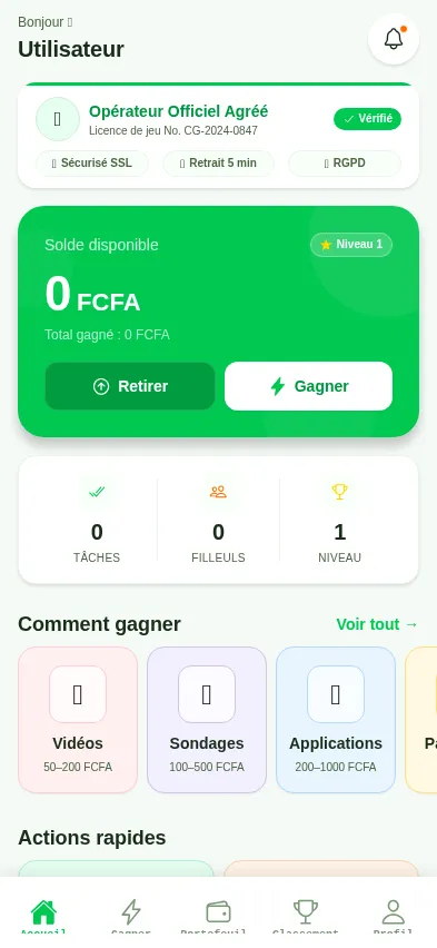 CashOut Mobile App