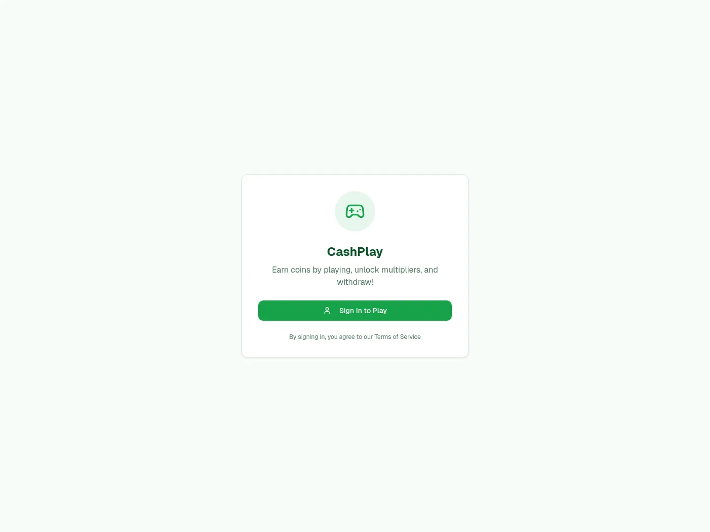 CashPlay Game App