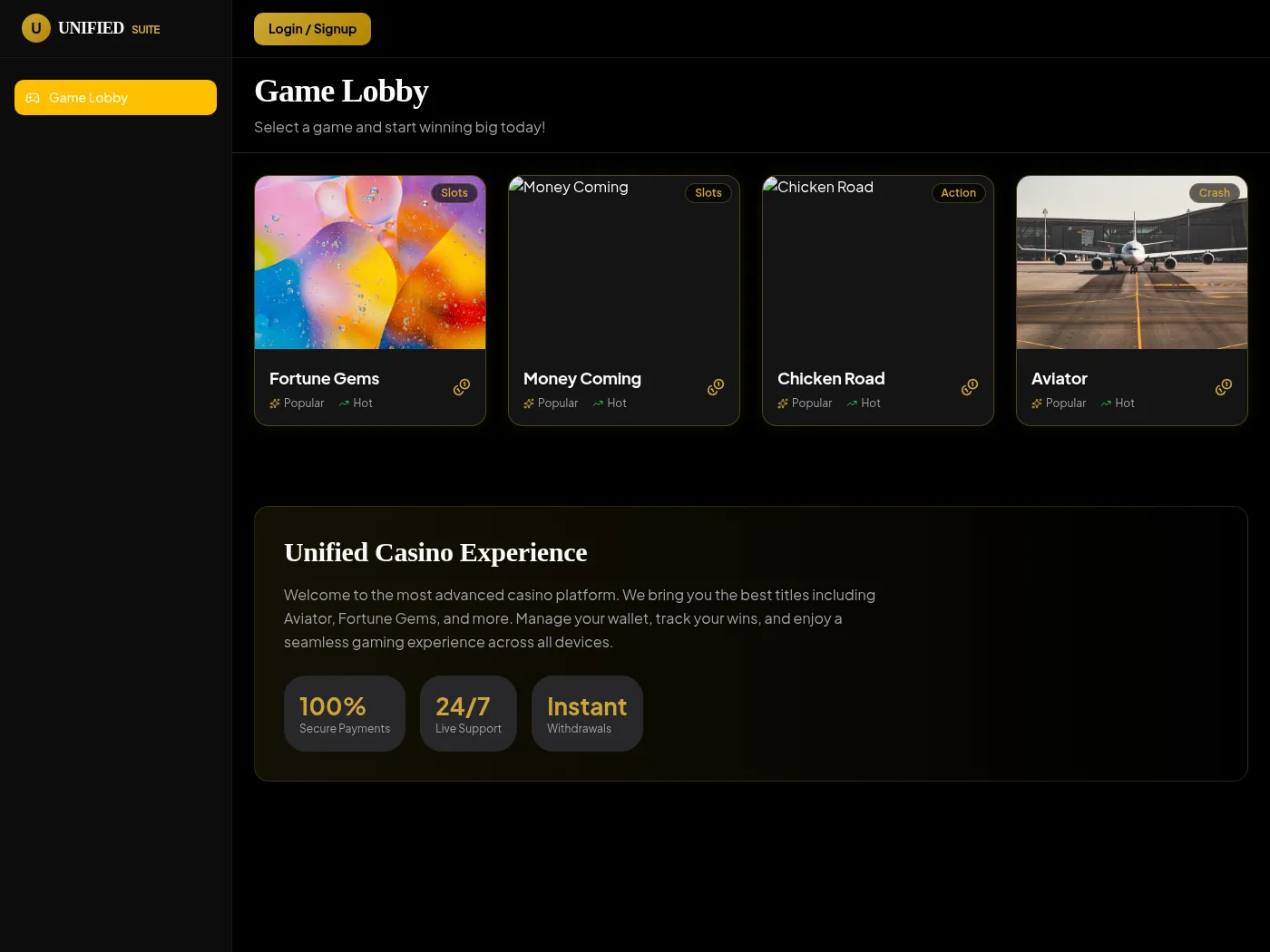 Unified Casino Suite