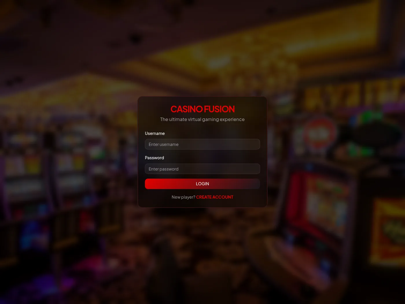 Casino Fusion UI